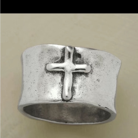 Accessories | Vintage Wide Ring Trendy Cross Design Men And Women ...